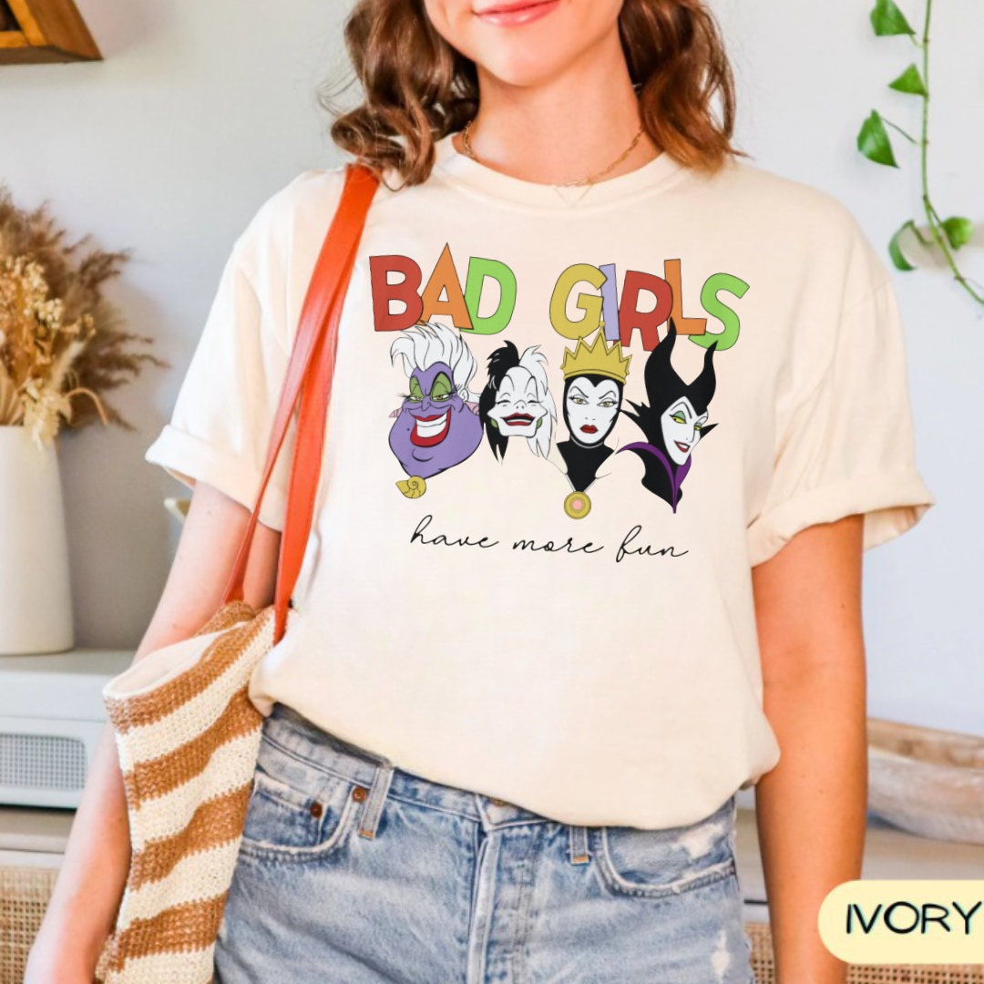 Disney Villains Bad Girls Have More Fun T-shirt, Ursula Cruella ...