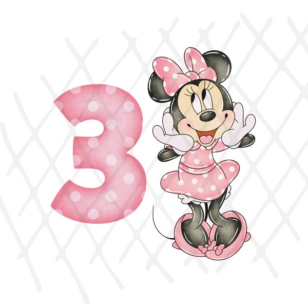 Minnie Mouse Sublimation Designs Watercolor - Etsy