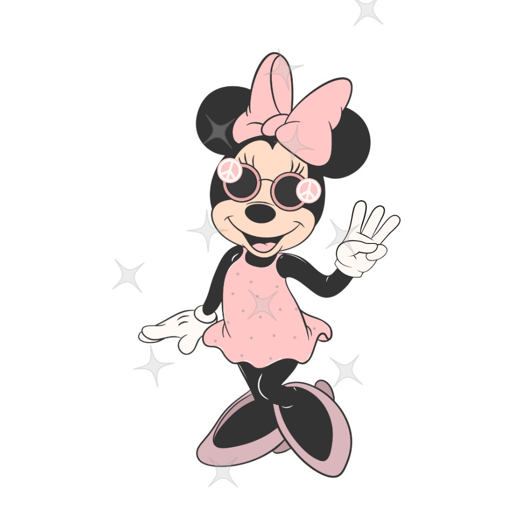Minnie Mouse PNG SVG 3rd Birthday SVG Retro Groovy Disney - Etsy