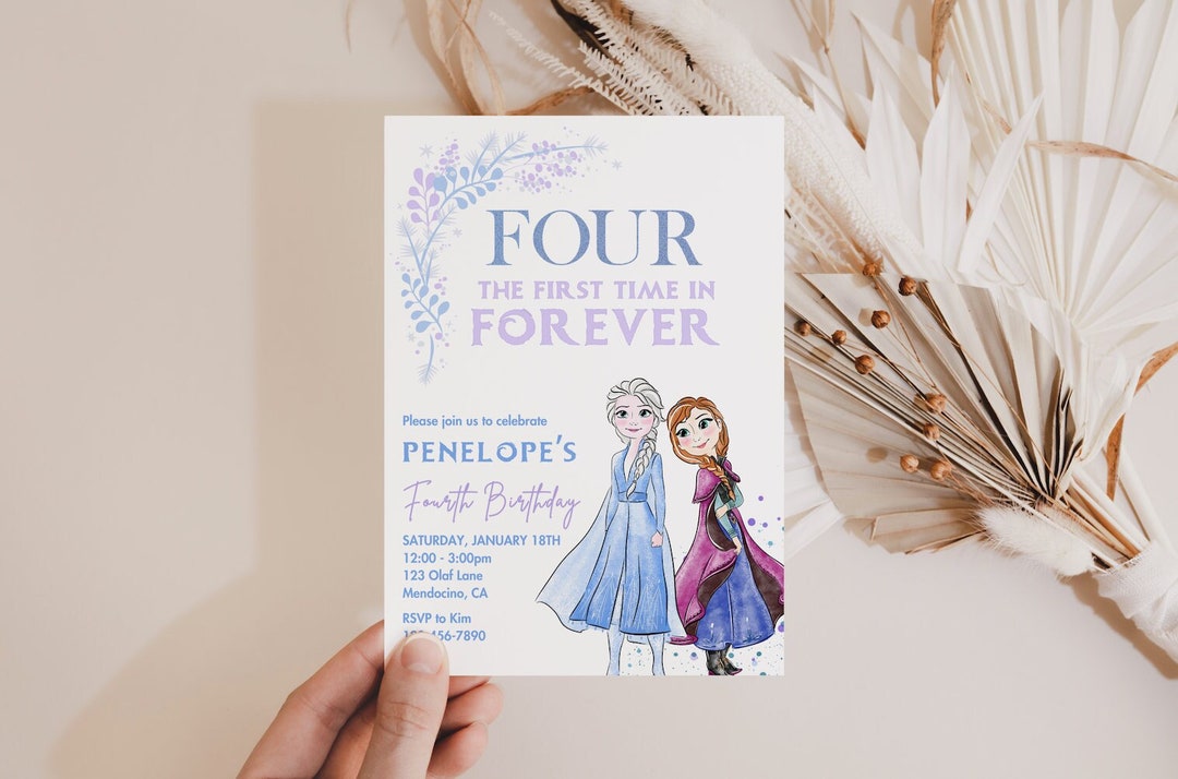 Frozen Birthday Invitation Princess Elsa Anna Invitation Frozen Party ...