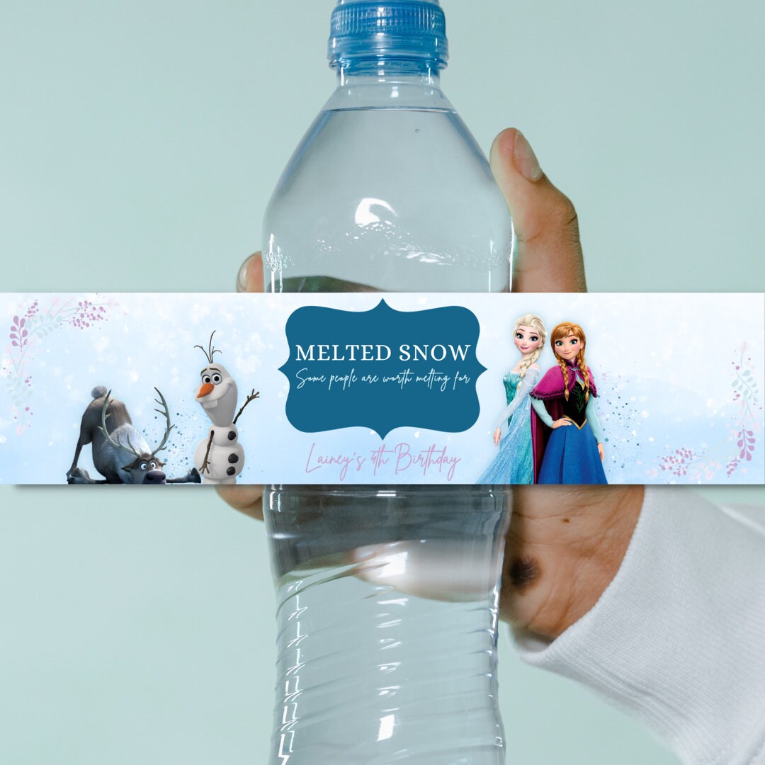 INSTANT DOWNLOAD Olaf Water Bottle Label, Melted Snow Label, Olaf ...