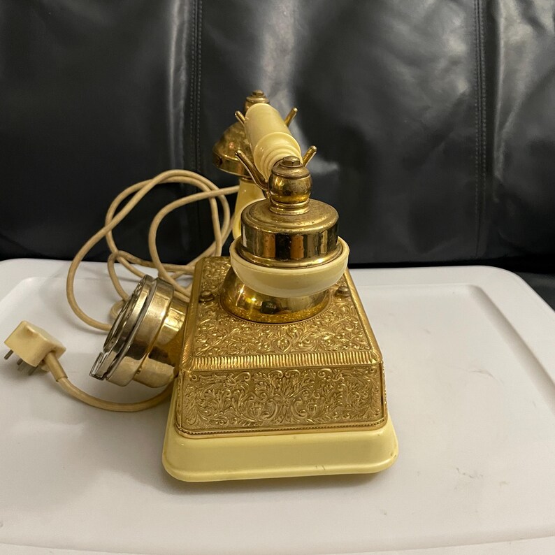 Vintage Antique French Look Rotary Dial Telephone Ornate Decorative for ...