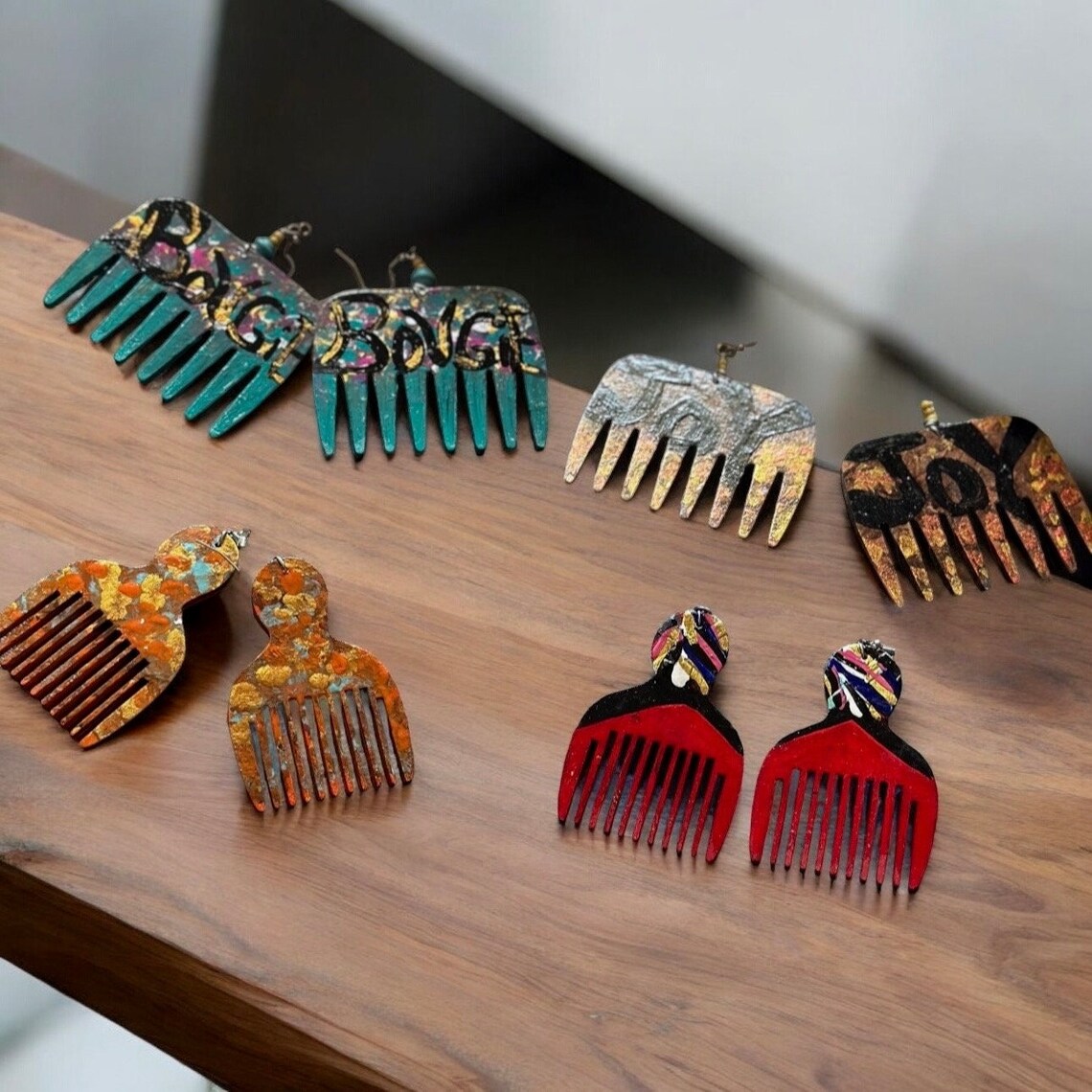 Pics & Combs Graphic Earrings - Etsy