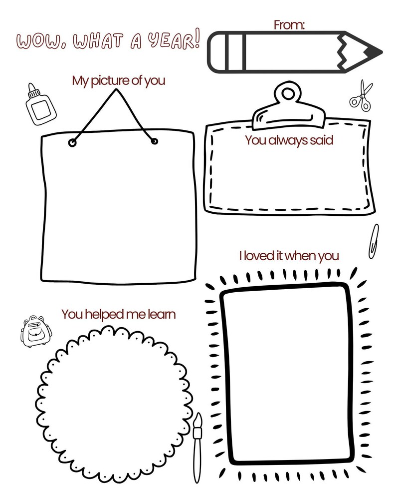 End of School Year Teacher Appreciation Printable, Teacher Survey ...