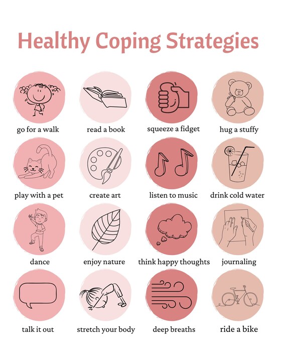 Healthy Coping Strategies Tools for Kids School - Etsy