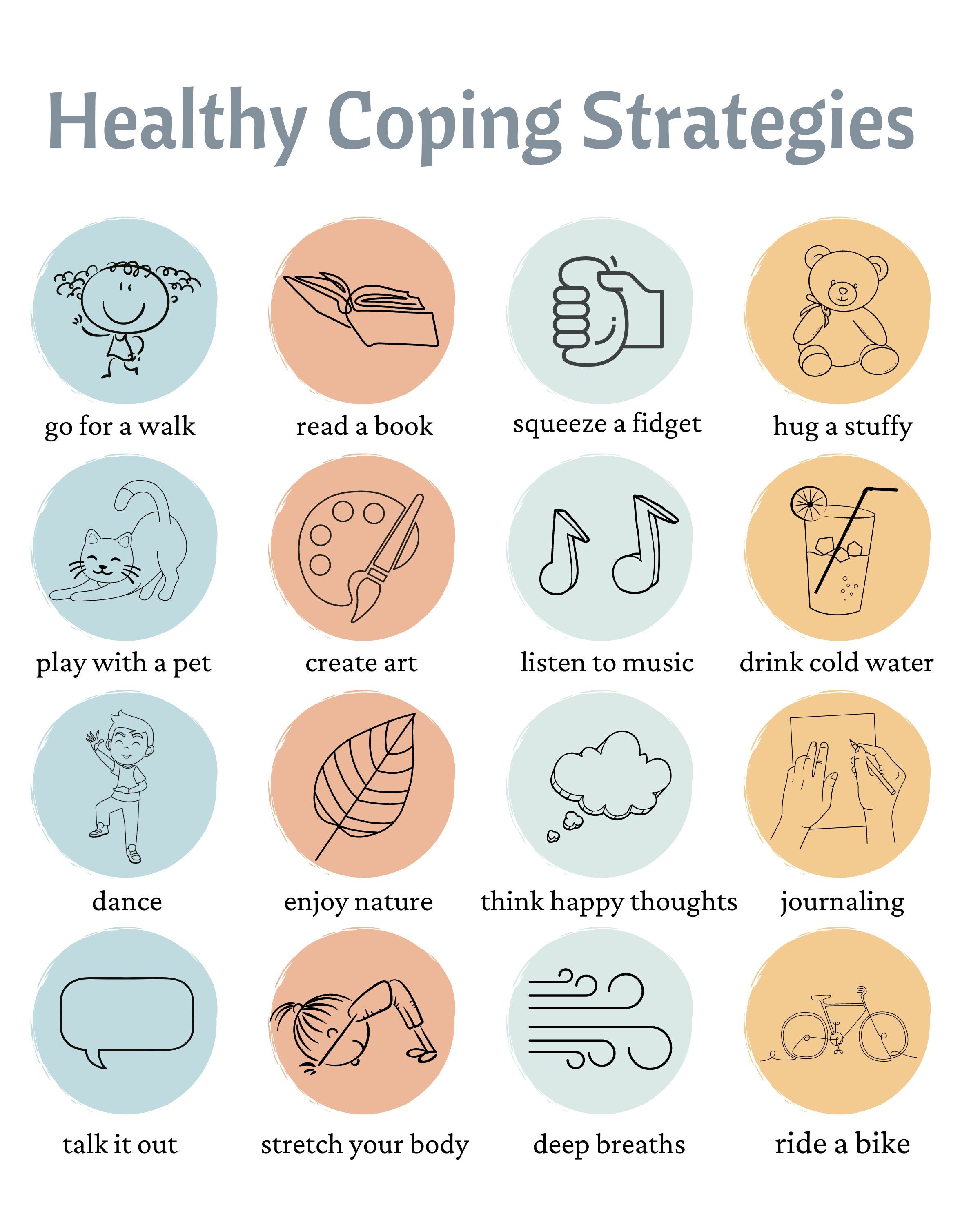 Healthy Coping Strategies, Tools for Kids, School Psychologist, School ...