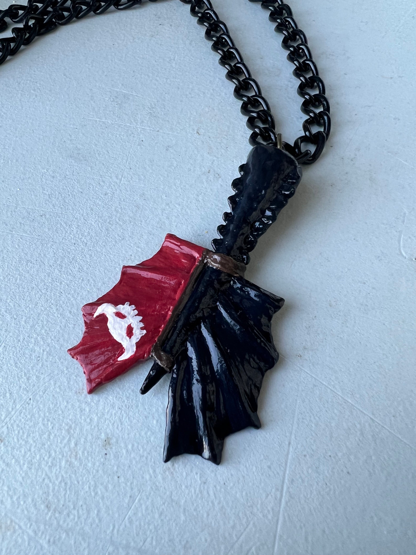 Custom Toothless Night Fury Dragon Tail Black Chain Pendant - Etsy