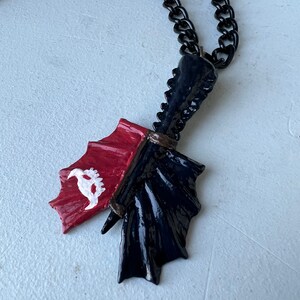 Custom Toothless, Night Fury, Dragon Tail, Black Chain Pendant Necklace ...