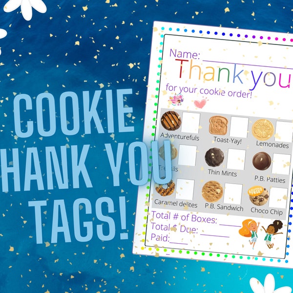 Girl Scout Cookie Thank You Tag - Etsy