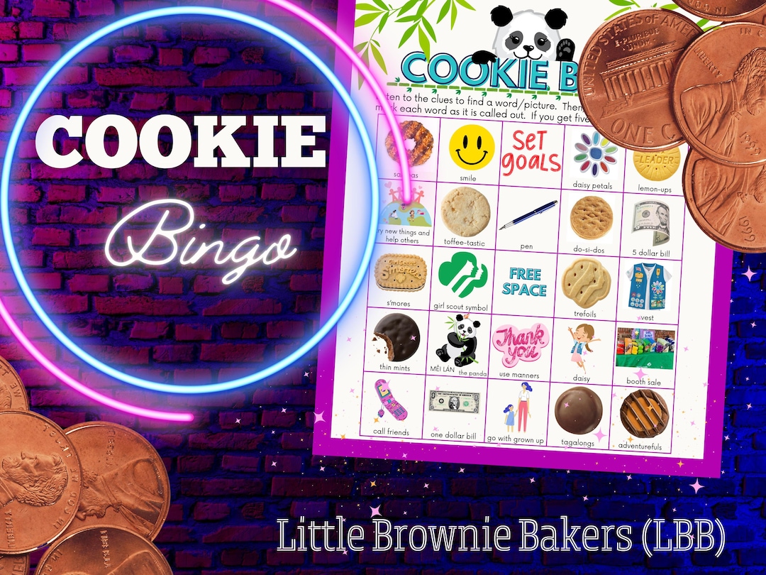 Girl Scout Cookie Bingo Game With 12 Cards (daisy and LBB Version) - Etsy