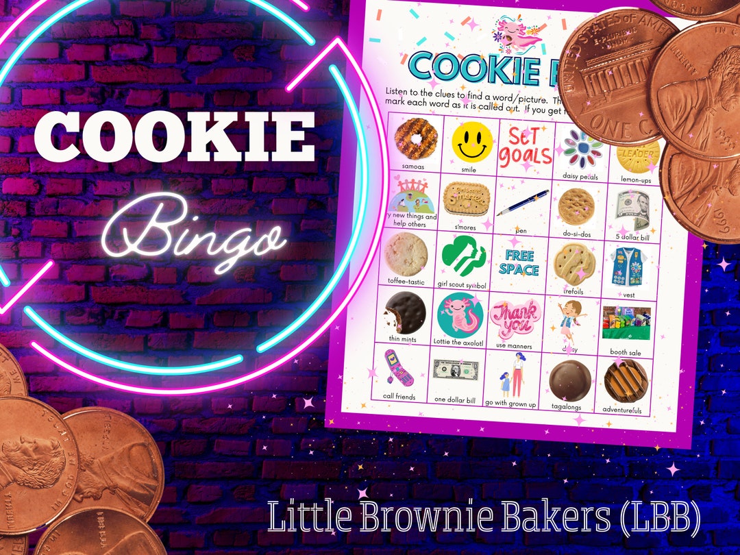 Girl Scout Cookie Bingo Game 12 Cards-lbb - Etsy