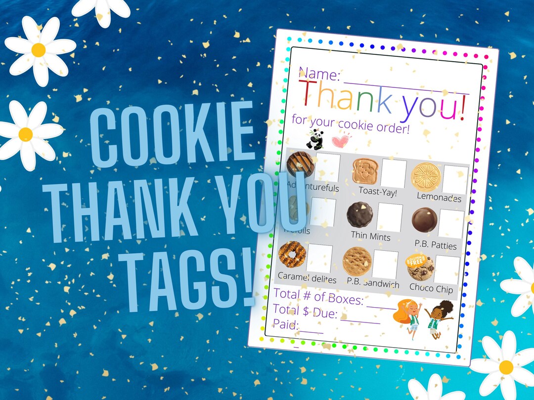 Girl Scout Cookie Thank You Tag - Etsy