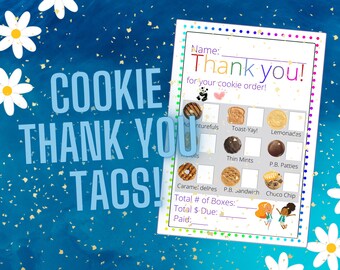 Girl Scout Cookie Thank You Note Tag - Etsy