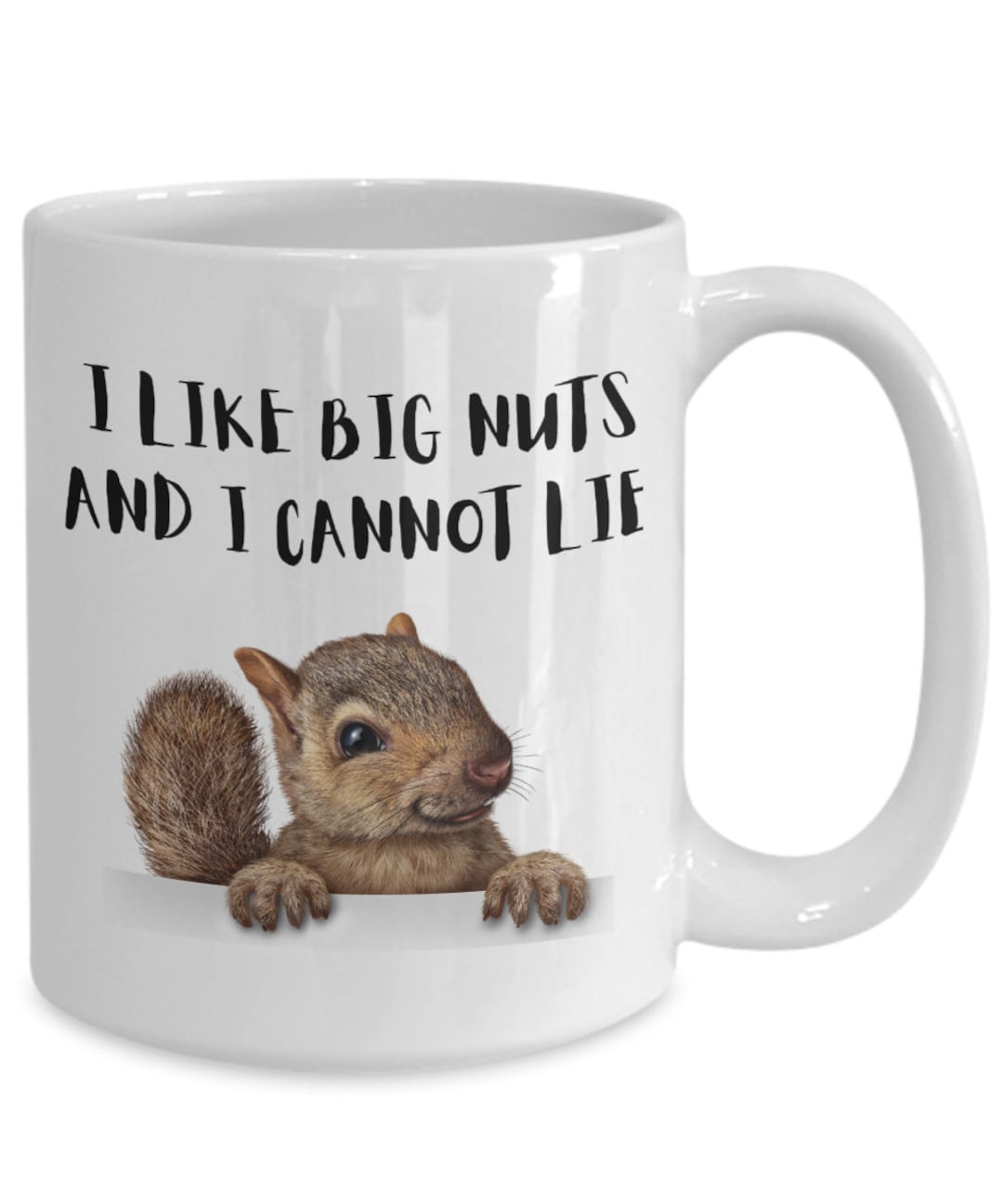 I Like Big Nuts and I Cannot Lie. Funny Squirrel Coffee Mug for Nutty ...