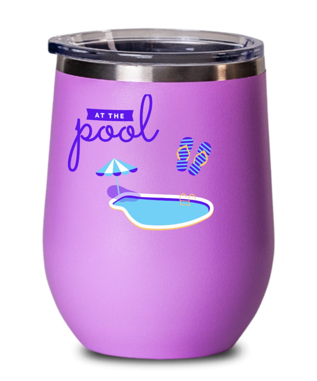 At the Pool Wine Tumbler, Wine Glass for Special Fun Occasions - Etsy