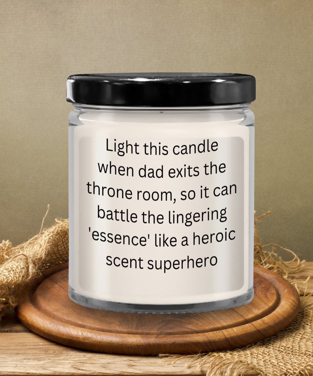 Father's Day Bathroom Candle. Gag Gift for Dad. Funny Candle for Daddy ...
