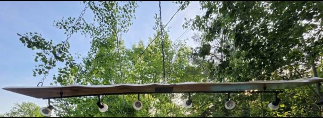Hand Crafted Live Edge Wood Light Fixture - Etsy