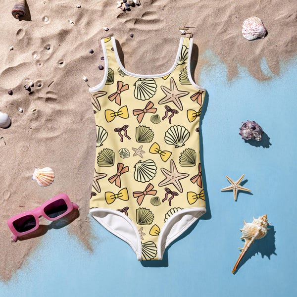Shell Swimsuit Kids - Etsy
