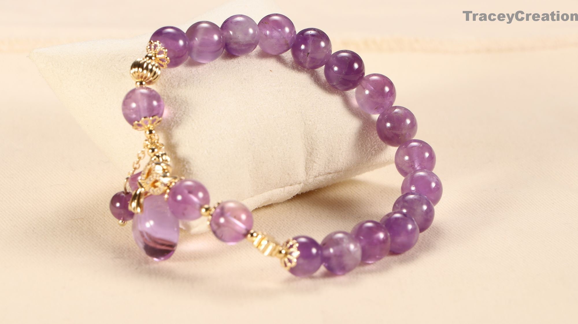 Amethyst Fish Gemstone Braceletsgorgeous Purple Charm - Etsy