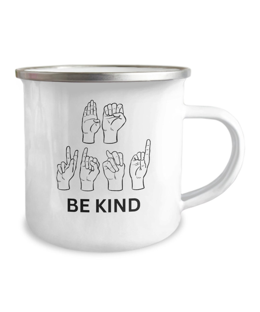 Asl Gift, American Sign Language Mug, Sign Language Gift, 12oz Camper ...