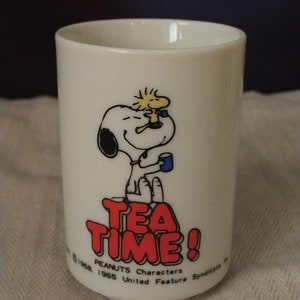 FOUR: 1960 and 1965 Snoopy Peanuts Shultz Tea Cups; Vintage New - Etsy