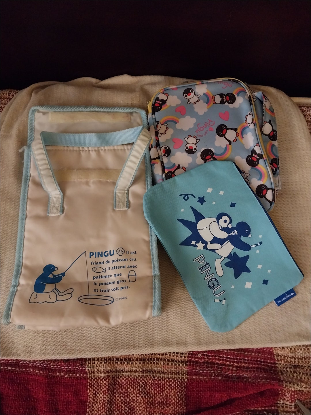 Pingu Set: Mr Donut Pingu Lunch Bag Toiletries Bag Pencil Bag - Etsy