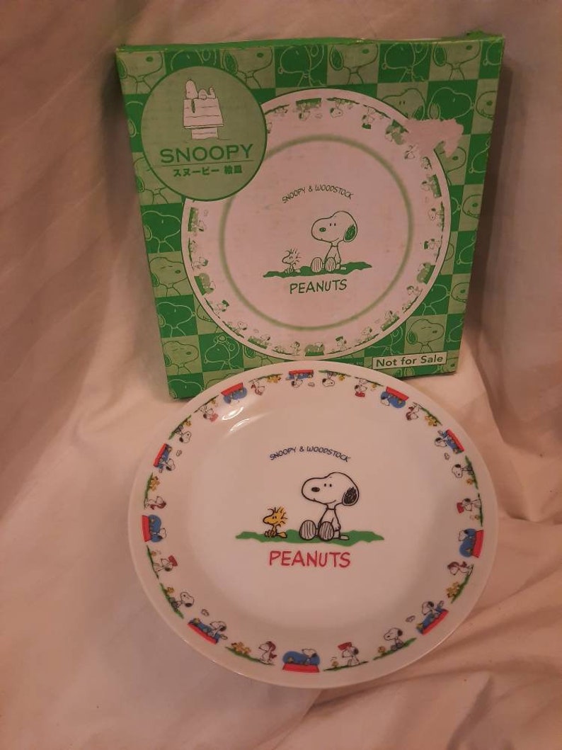 Peanuts Snoopy & Woodstock Plate in Box Like New Never Used. - Etsy