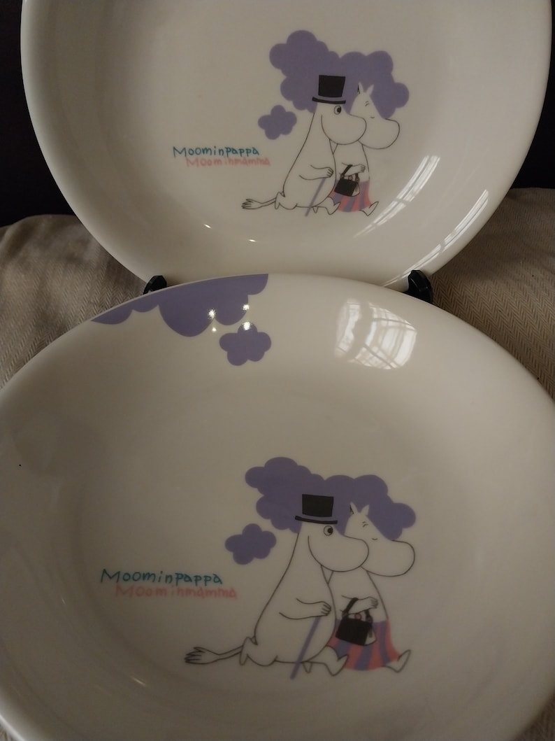TWO: 8.5" the Story of Moomin Valley Dinner Bowls; New - Etsy