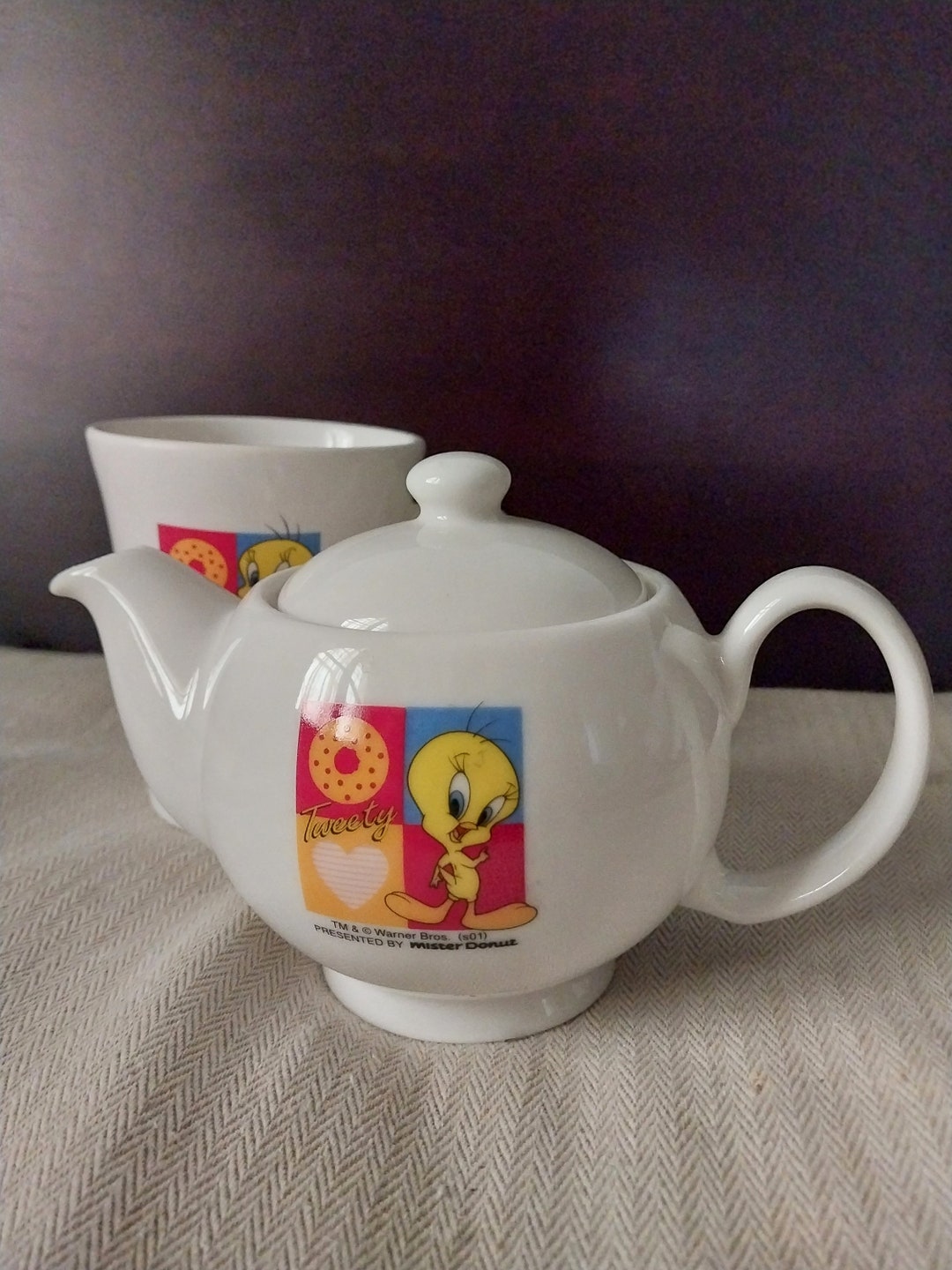 Tweety Bird X Mister Donut Tea Pot Mug Vintage New - Etsy