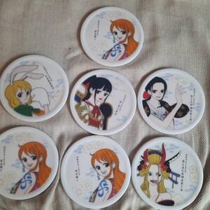 One Piece Girls' Collection Set of Seven Ceramic Coasters - Japan ...