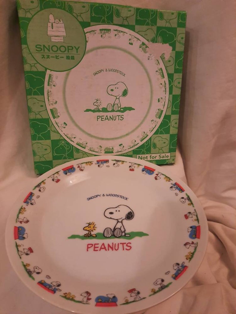 Peanuts Snoopy & Woodstock Plate in Box Like New Never Used. - Etsy