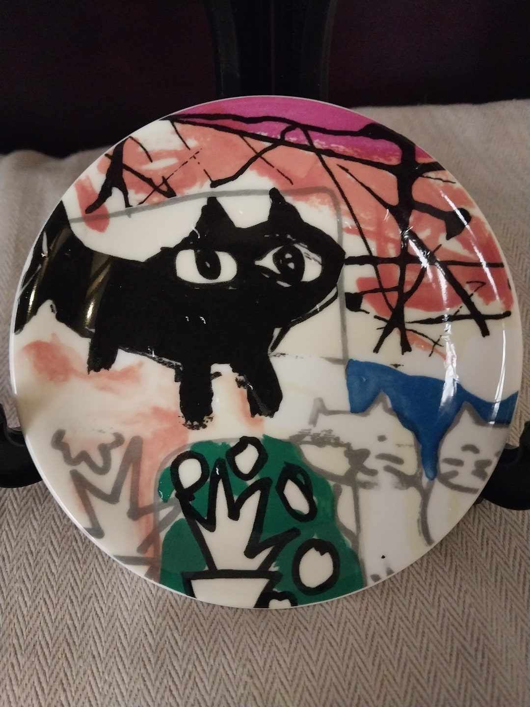 FOUR: 1990 MIKASA MANHATTANERS Cat Small 5" Plates; New Vintage - Etsy