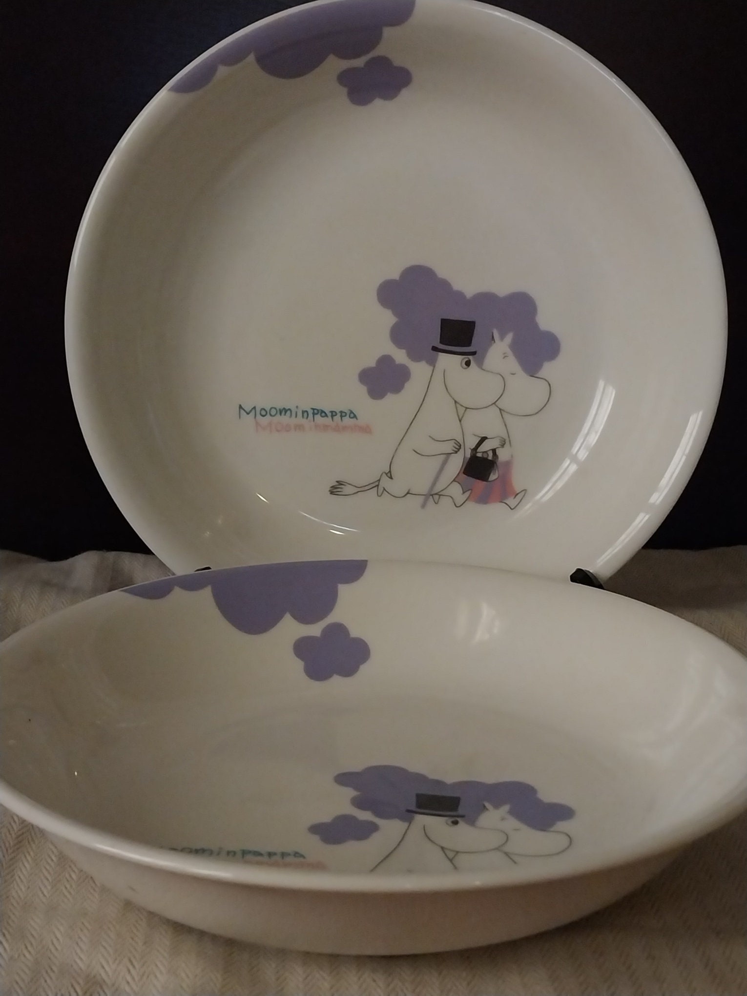 TWO: 8.5" the Story of Moomin Valley Dinner Bowls; New - Etsy