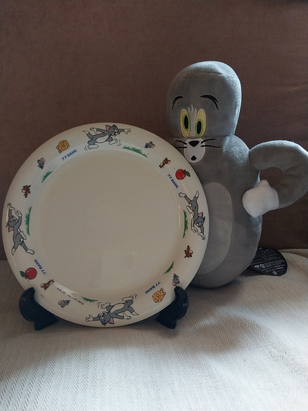 TWO: 1967 Tom and Jerry Plate 9 'tom' Plush With Tag in Japanese. New ...