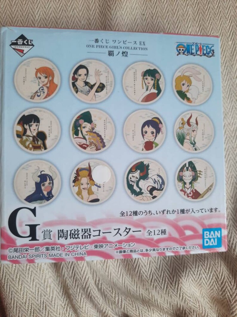One Piece Girls' Collection Set of Seven Ceramic Coasters - Etsy