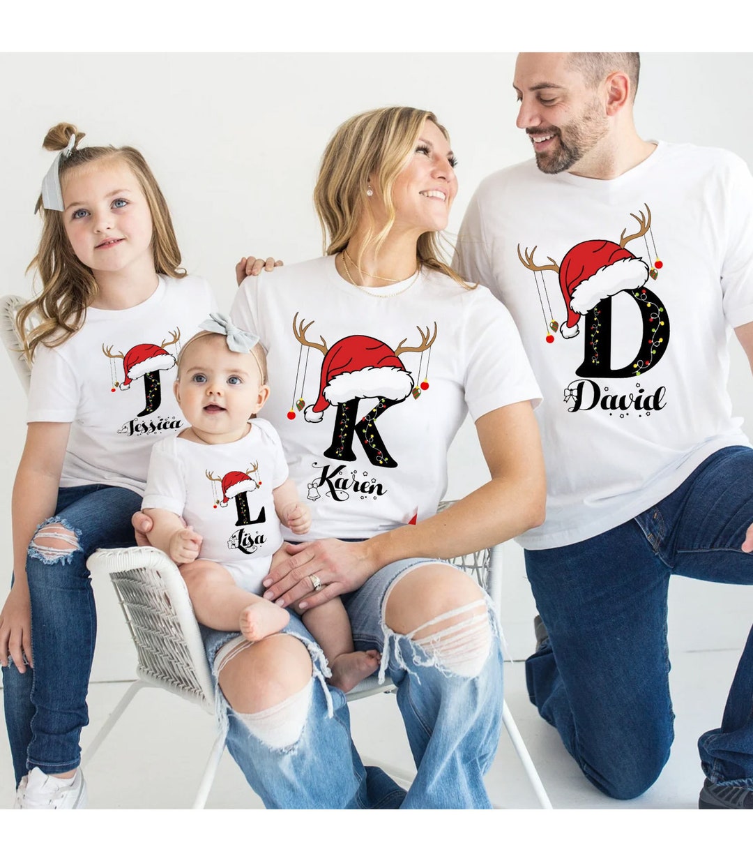 Family Christmas Name Shirt, Monogrammed Family Christmas Shirt ...