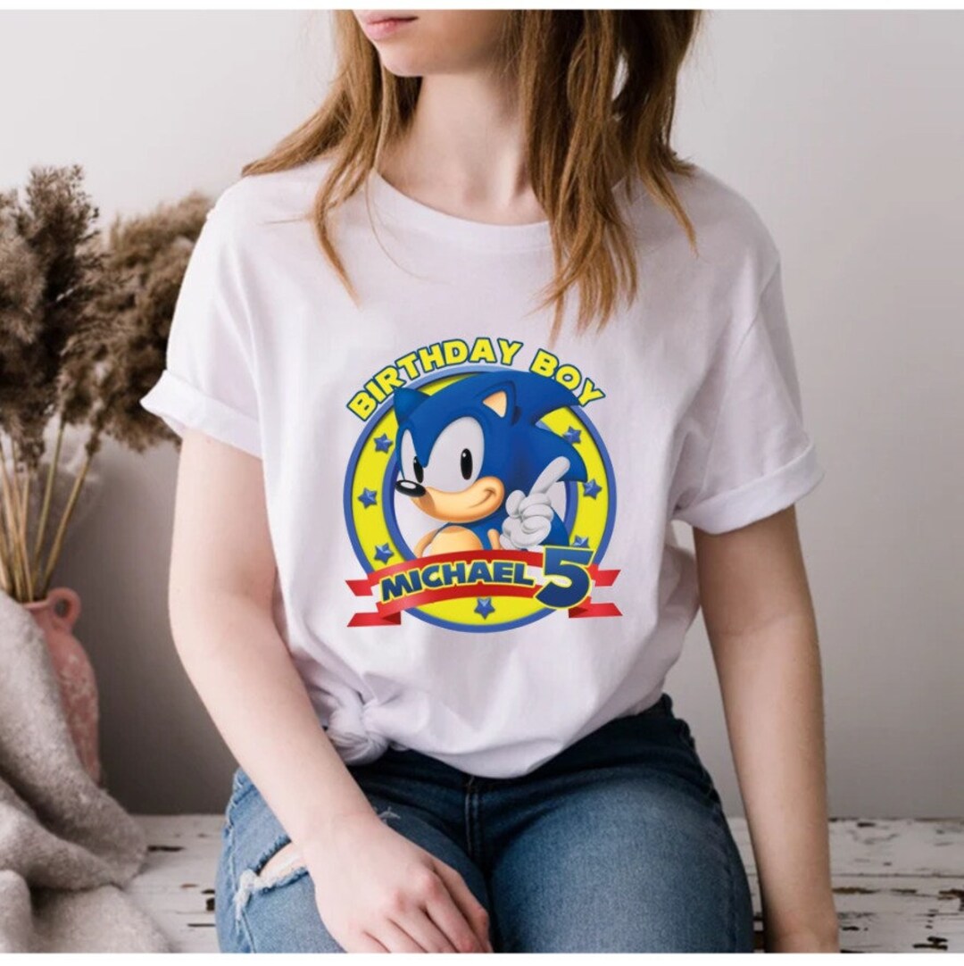 Custom Sonic Birthday Shirt, Sonic the Hedgehog Birthday Shirt, Sonic ...