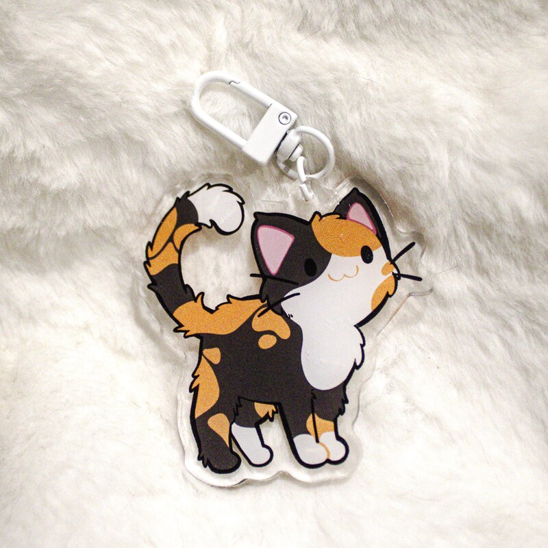 Calico Cat Keychain - Etsy