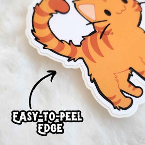 Tabby Cat Sticker Handmade Vinyl / Brown Tabby / Grey Tabby / Orange ...