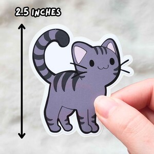 Tabby Cat Sticker Handmade Vinyl / Brown Tabby / Grey Tabby / Orange ...