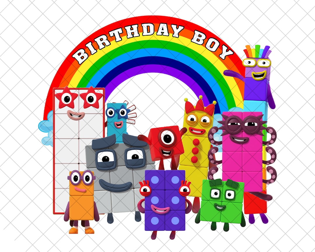 Numberblocks Birthday Boy Png Numberblocks Png Birthday - Etsy