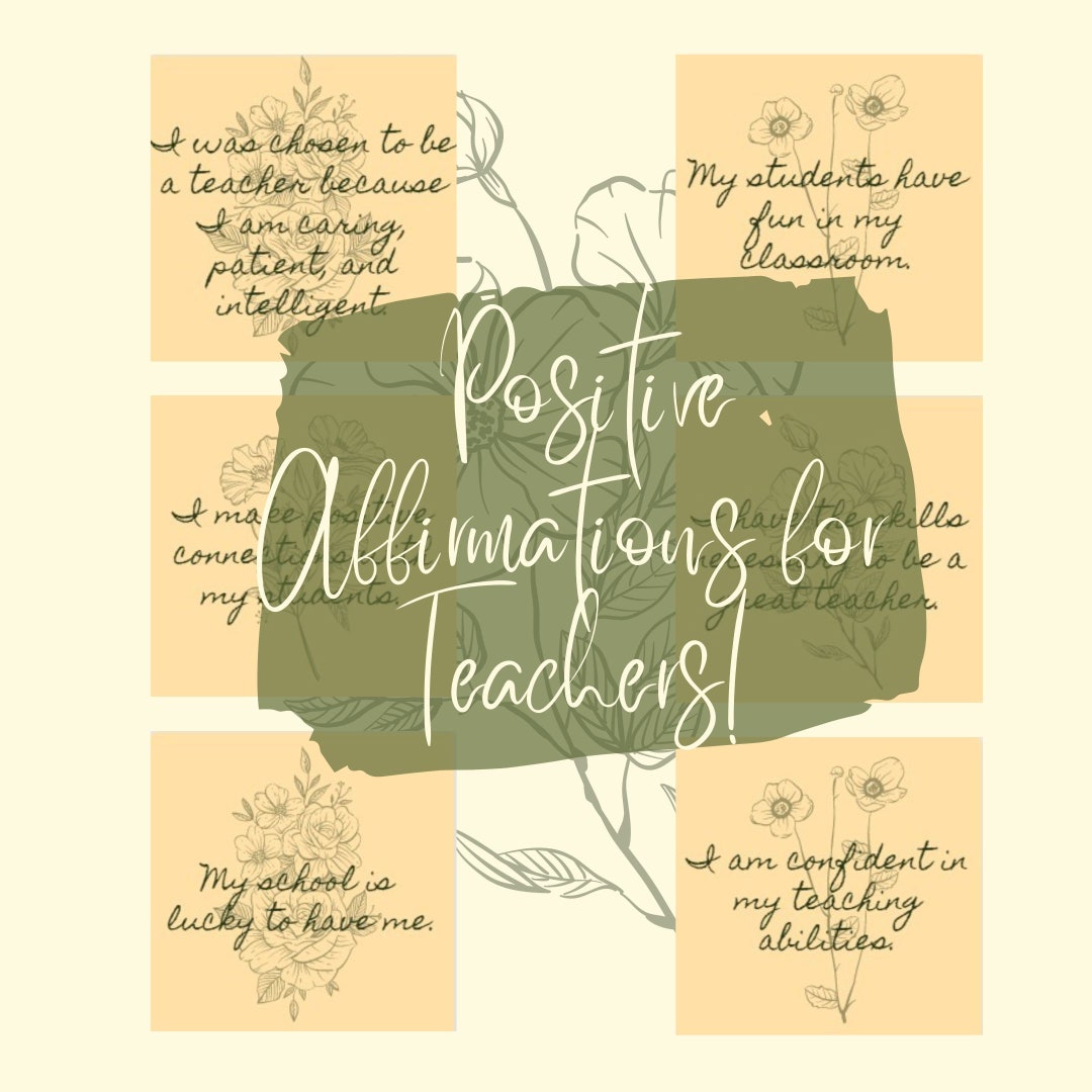 55 Printable Affirmations for Teachers 55 Curated - Etsy