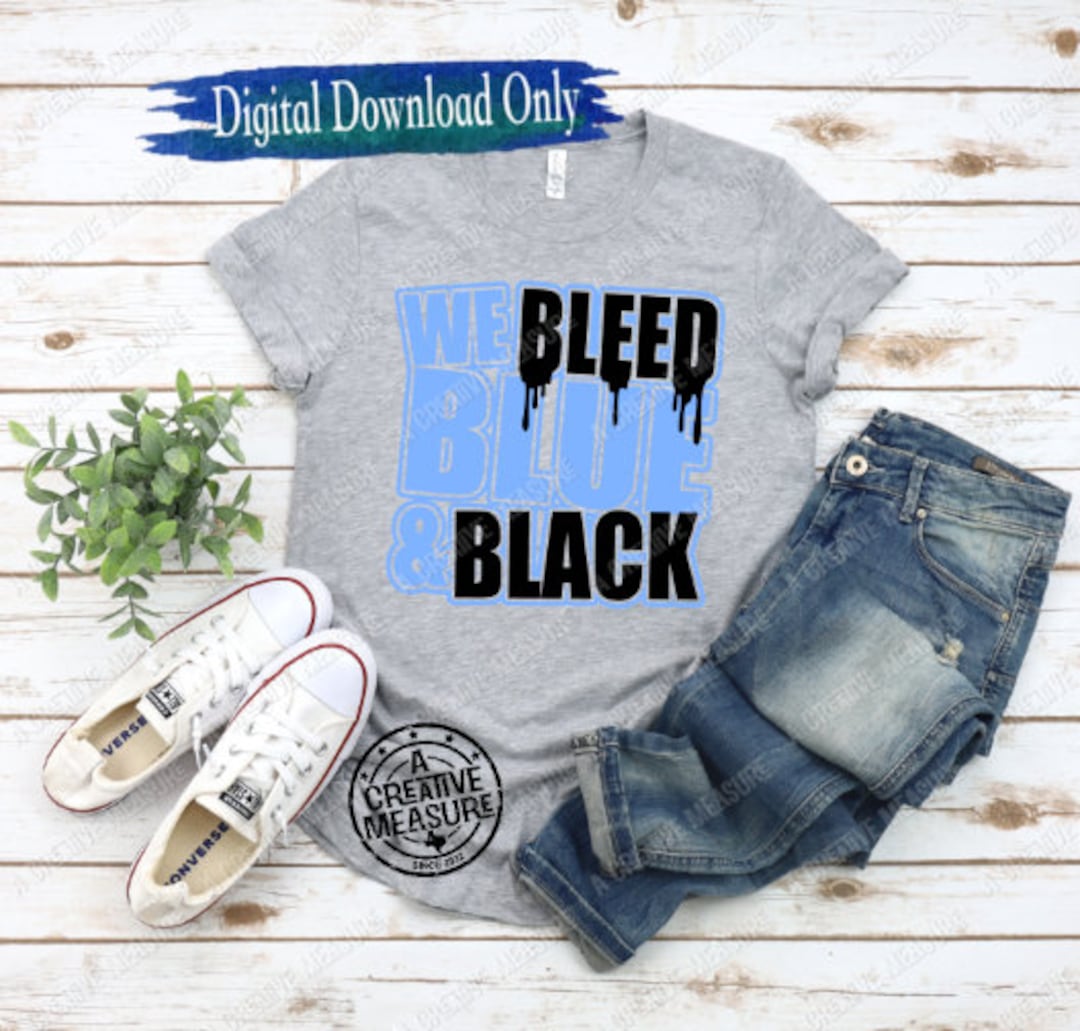 We Bleed Blue and Black Svg - School Pride - School - Team Colors ...