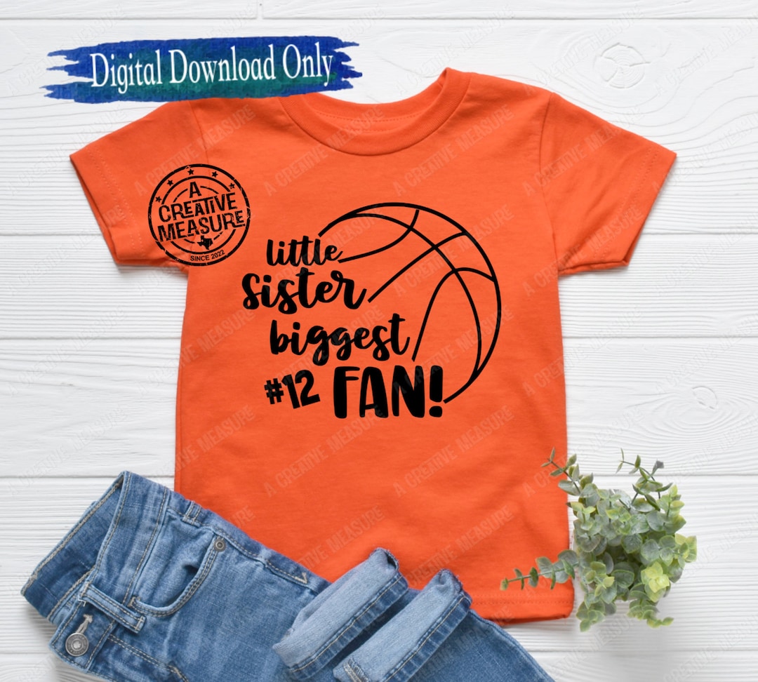 Little Sister Biggest Fan - Basketball - SVG - Sister - Family - Jersey ...