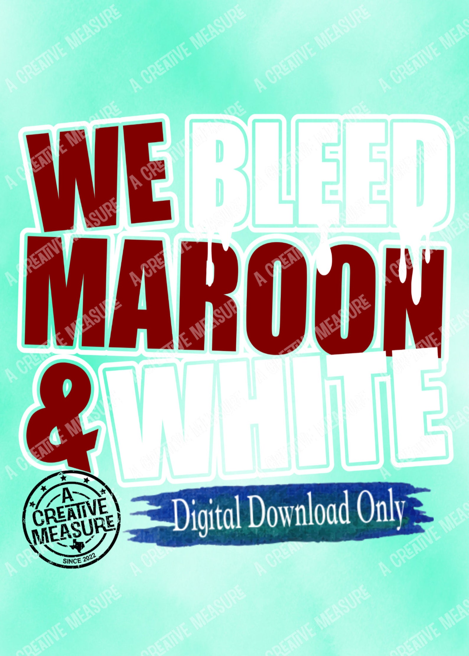We Bleed Maroon and White Svg / Maroon and White Svg / Maroon - Etsy