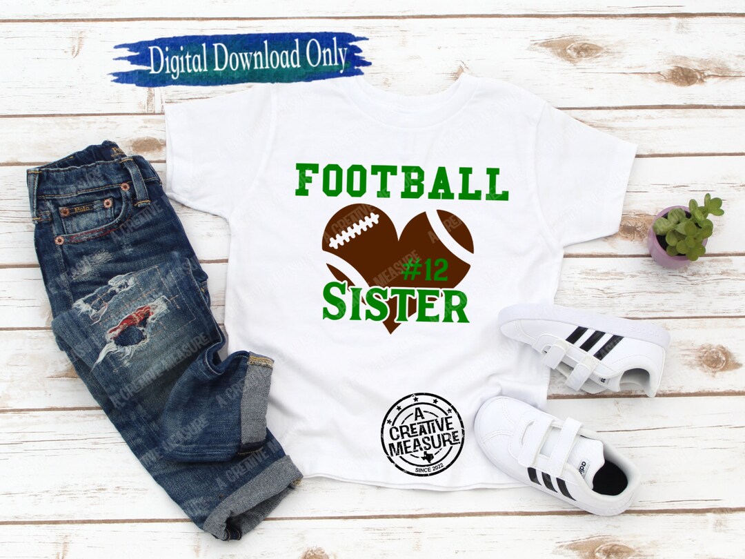 Football Sister - SVG Only - #1 Fan - Jersey Number - Football Siblings ...