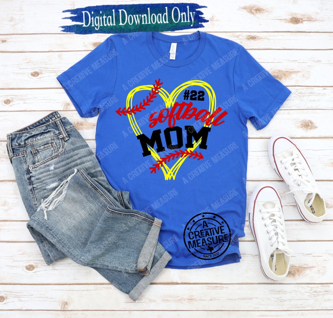 Softball Mom/dad Svg / Softball Parents Heart Player Number Youth Svg ...