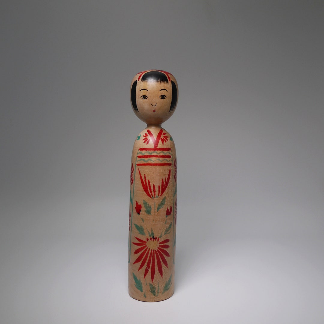 Japanese ' KITAYAMA Kenichi' Traditional Kokeshi Doll 18cm / 7.1 Free ...