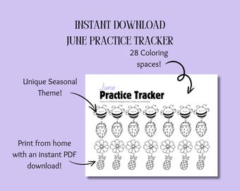 JULY - Monthly Piano Practice Tracker (SUZUKI) | Pdf Digital Download ...