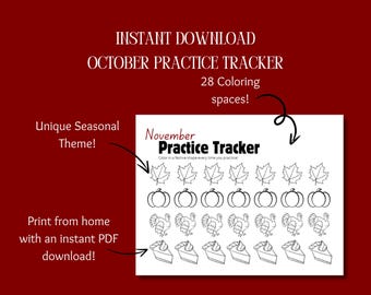 NOVEMBER - Monthly Piano Practice Tracker (SUZUKI) | Pdf Digital ...